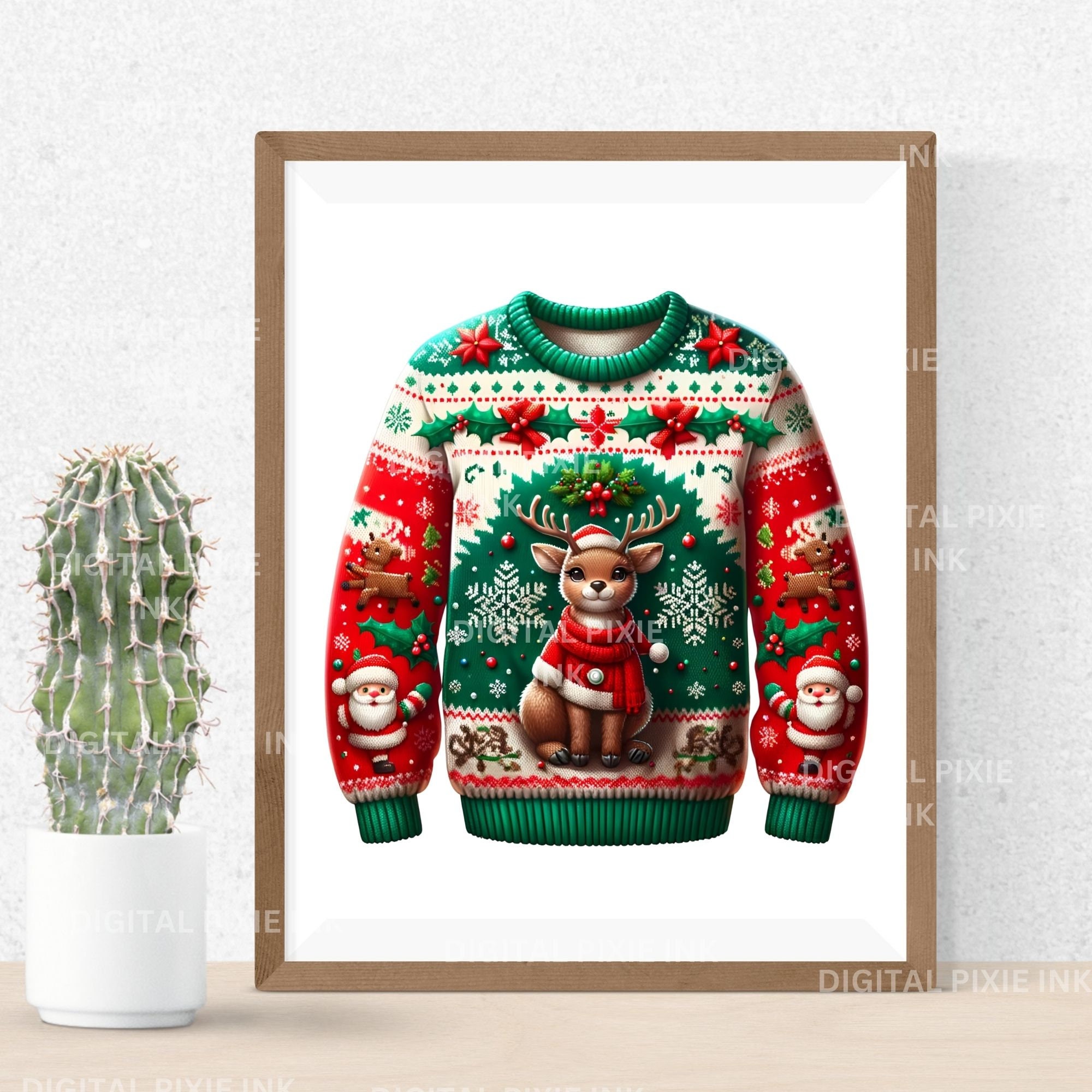Ugly Christmas Sweaters Clipart, Ugly Xmas Sweater Clipart, Christmas ...