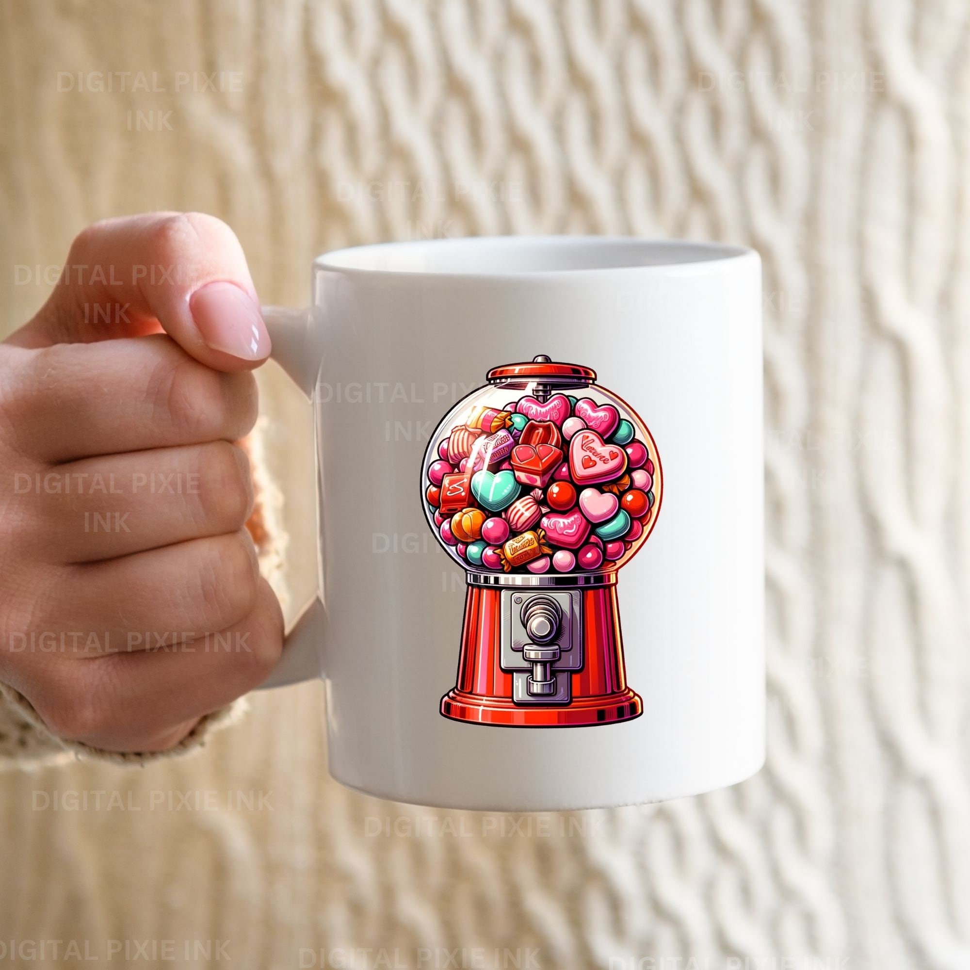 Gumball Machine Clip Art Gumball Valentine Cards Gumball - Etsy