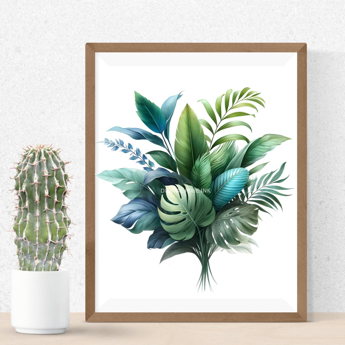 Watercolor Tropical Leaves Clipart Png Tropical Greenery Leaves Clipart ...