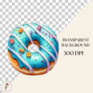 Donut Shop Clipart, Donuts With Coffee, Donuts and Coffee, Watercolor ...