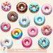 Donut Shop Clipart, Donuts With Coffee, Donuts and Coffee, Watercolor ...