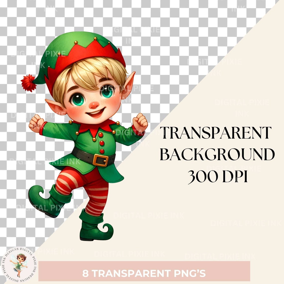 Christmas Elf Boys Clipart, Christmas Elf Watercolor Clipart, Cute Elf ...