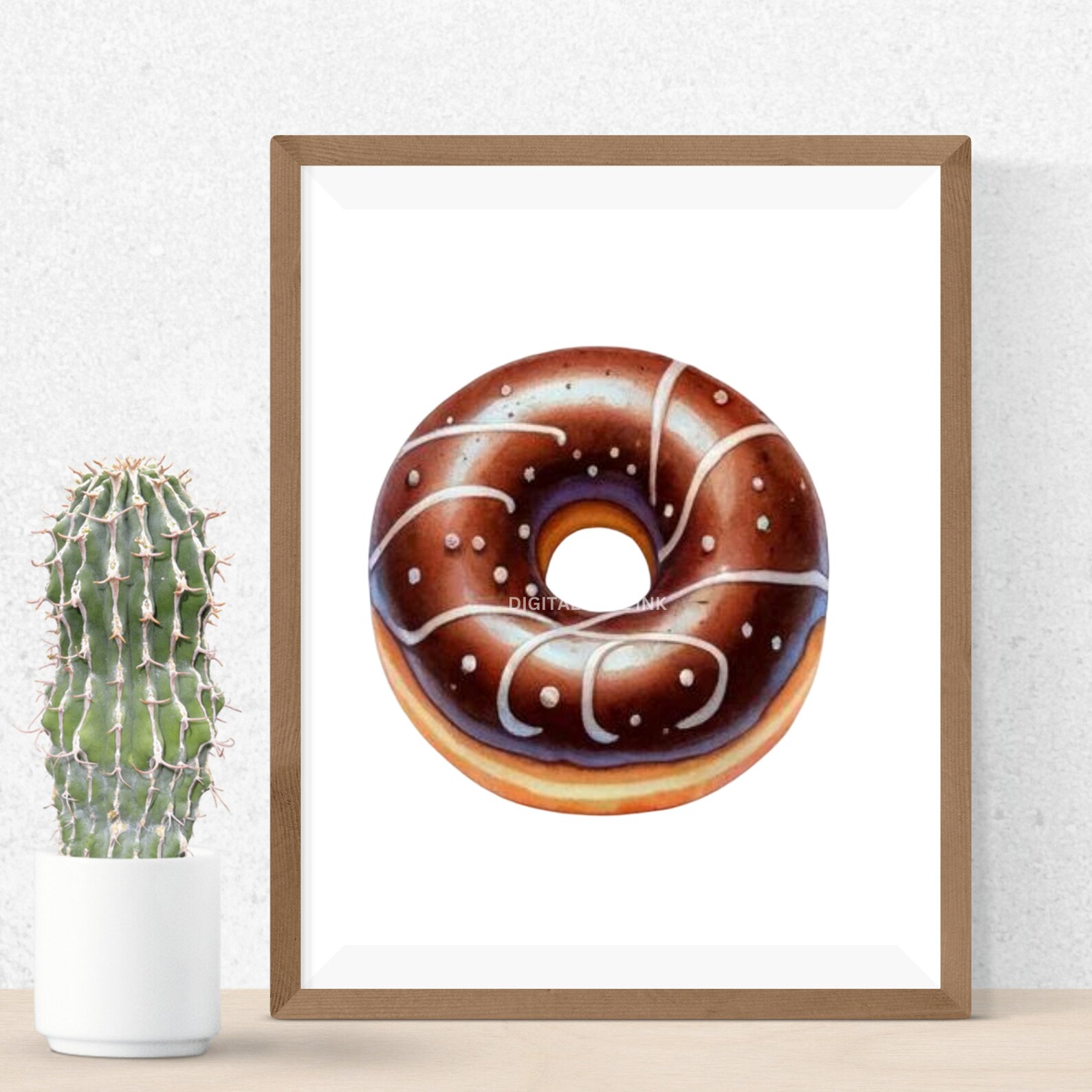 Donut Shop Clipart, Donuts With Coffee, Donuts and Coffee, Watercolor ...