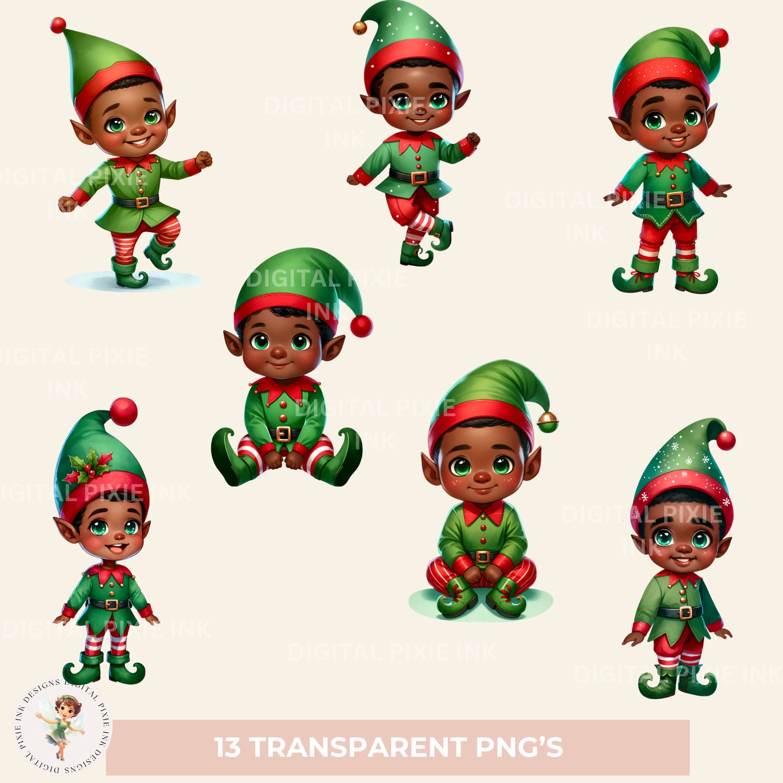 Christmas Elf Boys Clipart, Christmas Elf Watercolor Clipart, Cute Elf ...