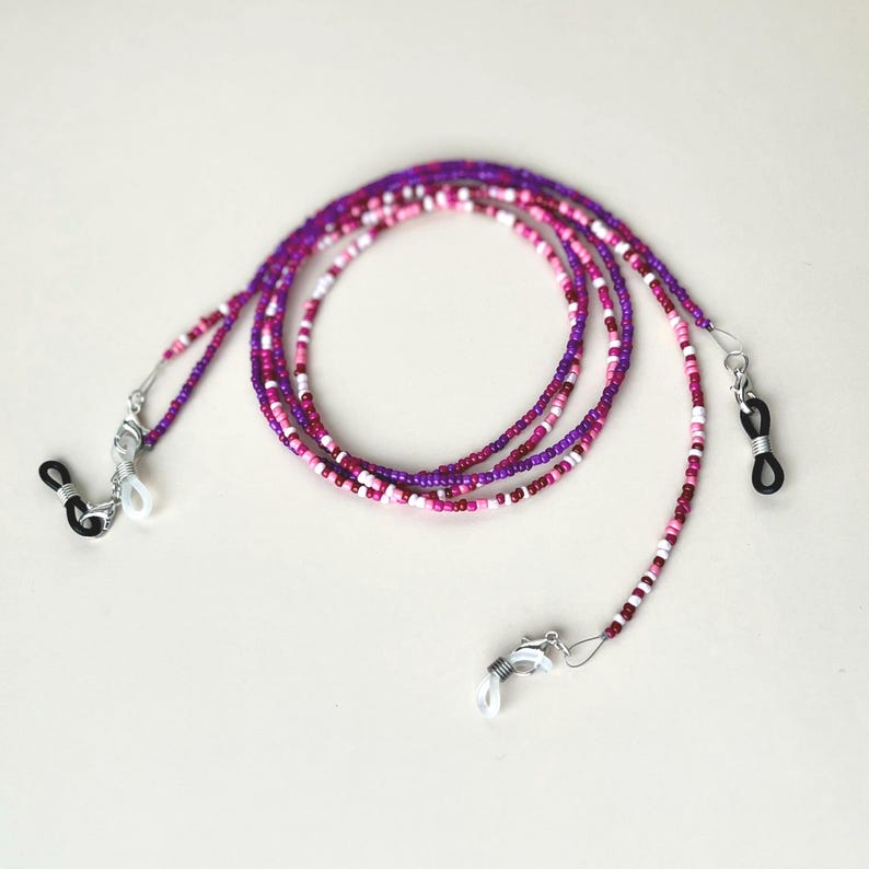 Handmade Seed Bead Glasses Strap Custom Beaded Eyewear Holder ...