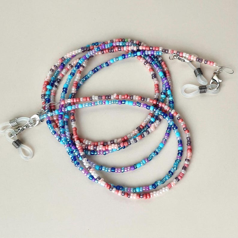Handmade Seed Bead Glasses Strap Custom Beaded Eyewear Holder ...