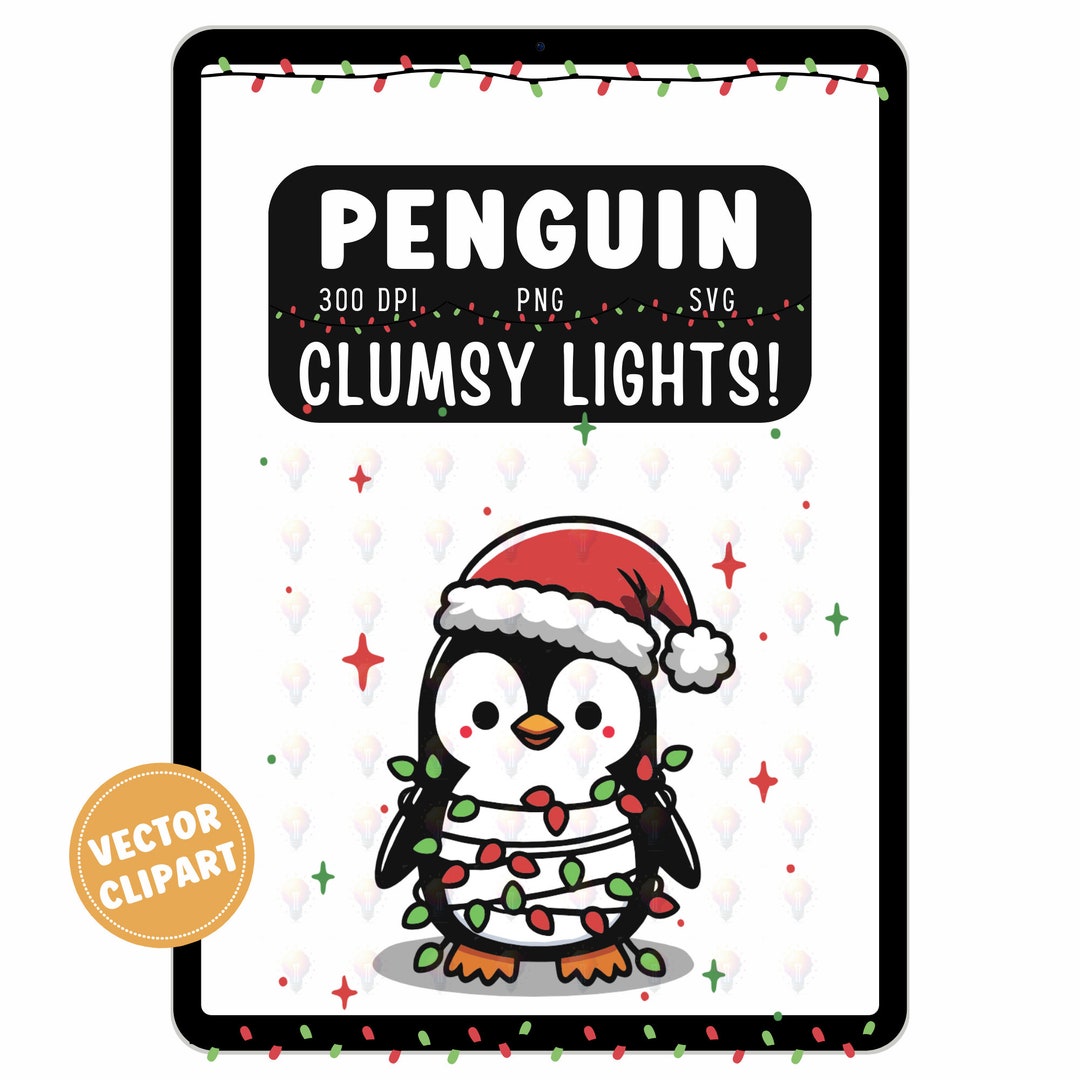 Penguin Christmas SVG, Christmas PNG Clipart, Penguin Clipart, Cute ...