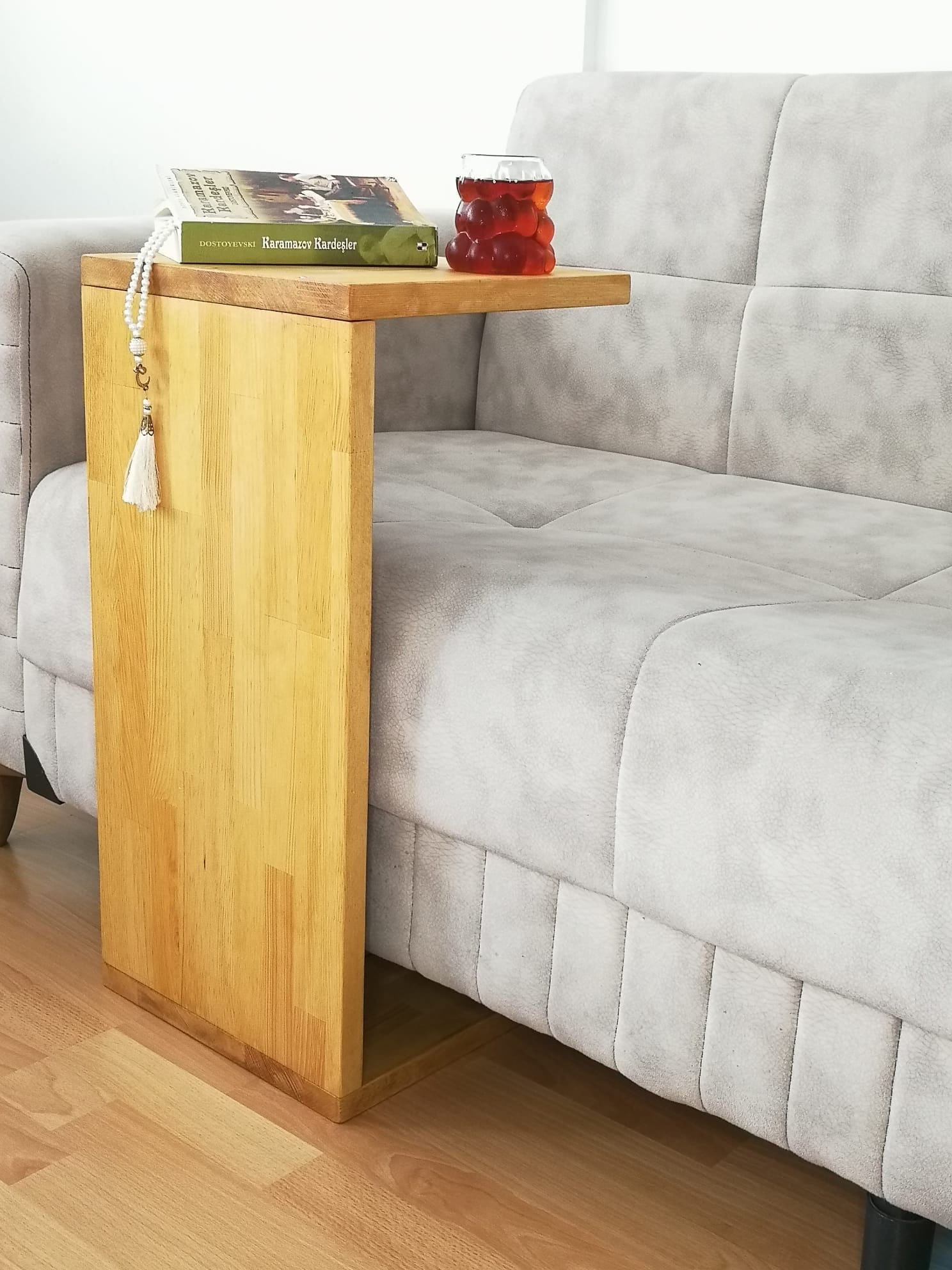 Rustic Wooden Sofa Side Table: C - Etsy