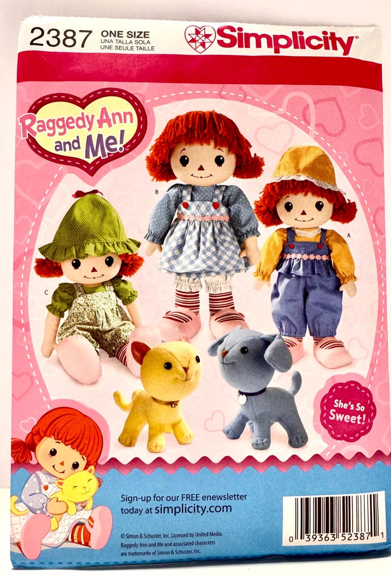 Raggedy Ann Pattern - Etsy