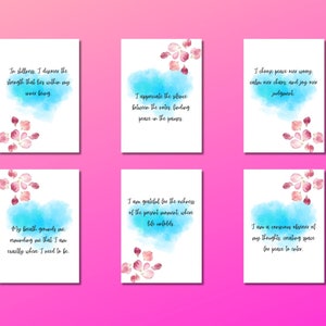 60 Affirmation Cards Digital Download, Mindfulness Affirmations Deck ...