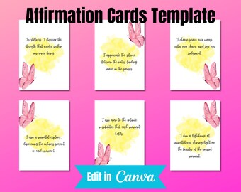 60 Affirmation Cards Digital Download, Mindfulness Affirmations Deck ...