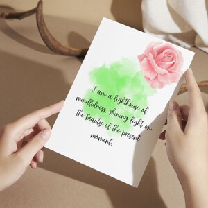 60 Affirmation Cards Digital Download, Mindfulness Affirmations Deck ...