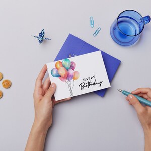 Printable Birthday Card, Instant Download, Digital Greeting Card, Happy ...