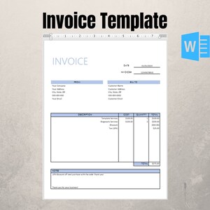 Invoice Template Pdf/google Docs/word. Business Invoice. Invoice Word ...