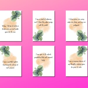60 Affirmation Cards Digital Download, Mindfulness Affirmations Deck ...