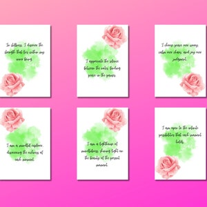 60 Affirmation Cards Digital Download, Mindfulness Affirmations Deck ...