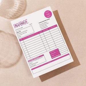 Invoice Template Editable, Small Business Custom Order Form Printable ...