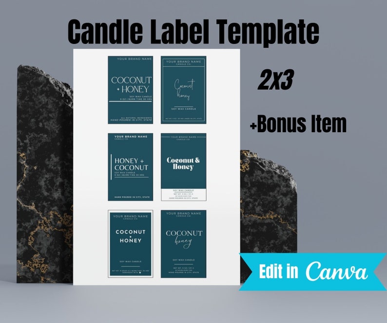 Editable Candle Label Bundle, Modern Candle Label Designs, Custom ...