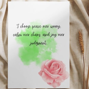 60 Affirmation Cards Digital Download, Mindfulness Affirmations Deck ...