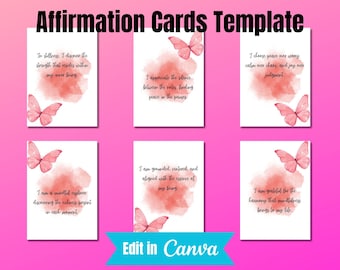 60 Affirmation Cards Digital Download, Mindfulness Affirmations Deck ...