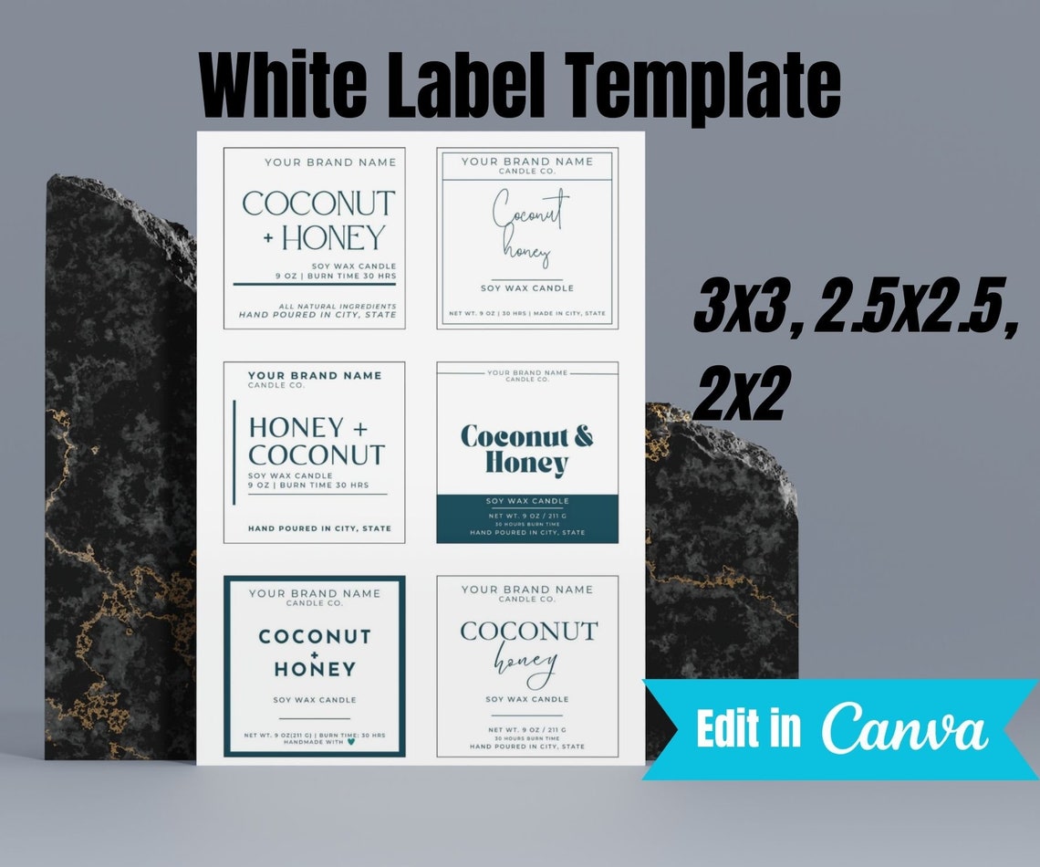 Editable Candle Label Bundle, Modern Candle Label Designs, Custom ...