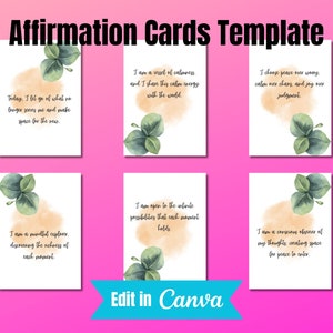 60 Affirmation Cards Digital Download, Mindfulness Affirmations Deck ...
