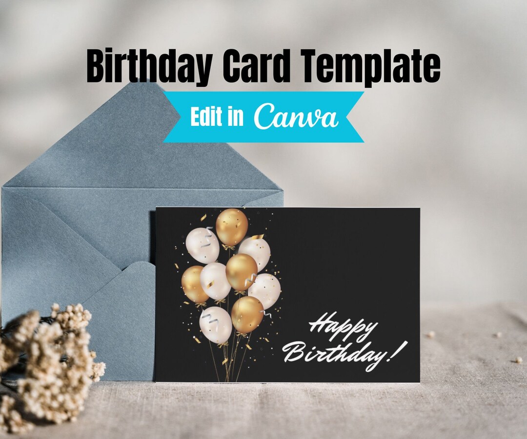 Happy Birthday Card - DIGITAL Download - Printable Birthday Card ...