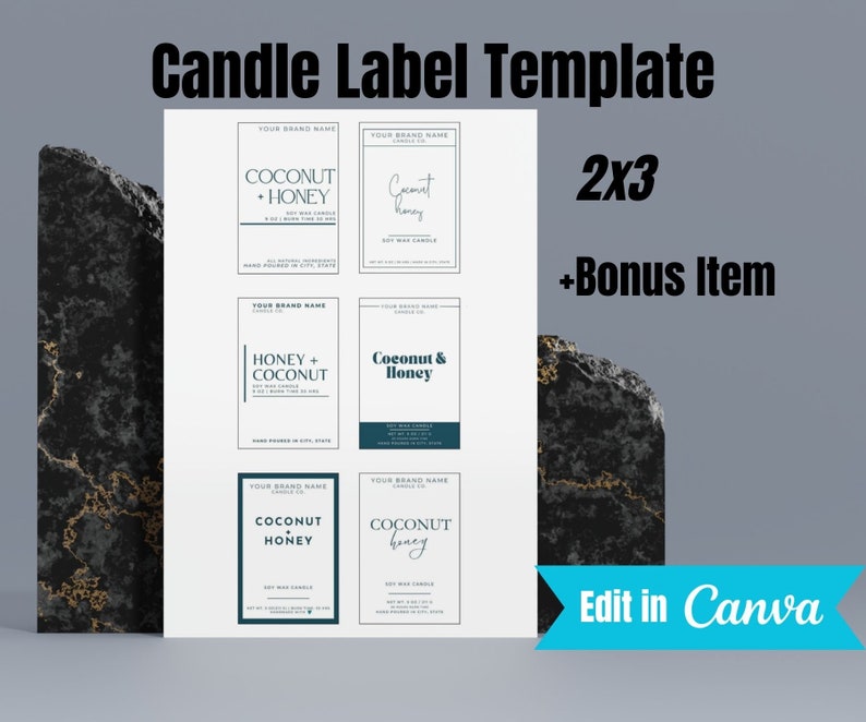 Editable Candle Label Bundle, Modern Candle Label Designs, Custom ...
