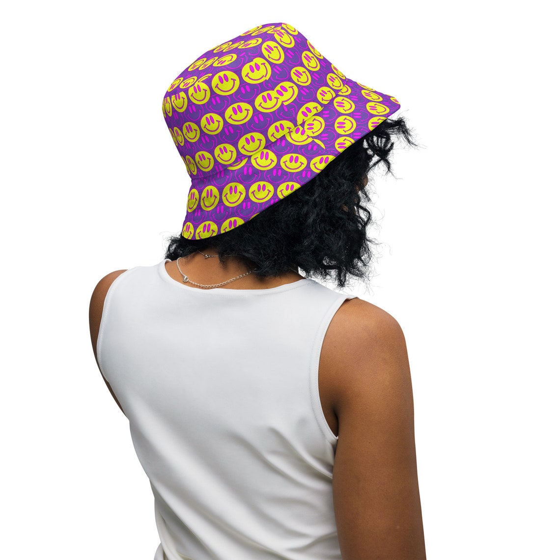 Smiley Face Festival Bucket Hat Rave Bucket Hat Custom Bucket Hat ...