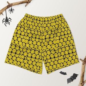 Men's Smiley Face Festival Shorts Smiley Face Unisex Athletic Long ...