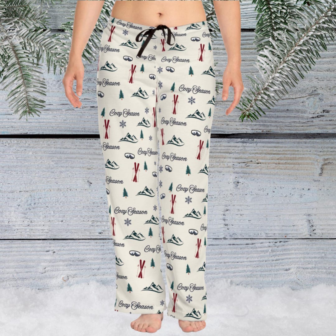 Cozy Season Ski Pajama Pants Family Ski Pajamas Christmas Snow Theme ...