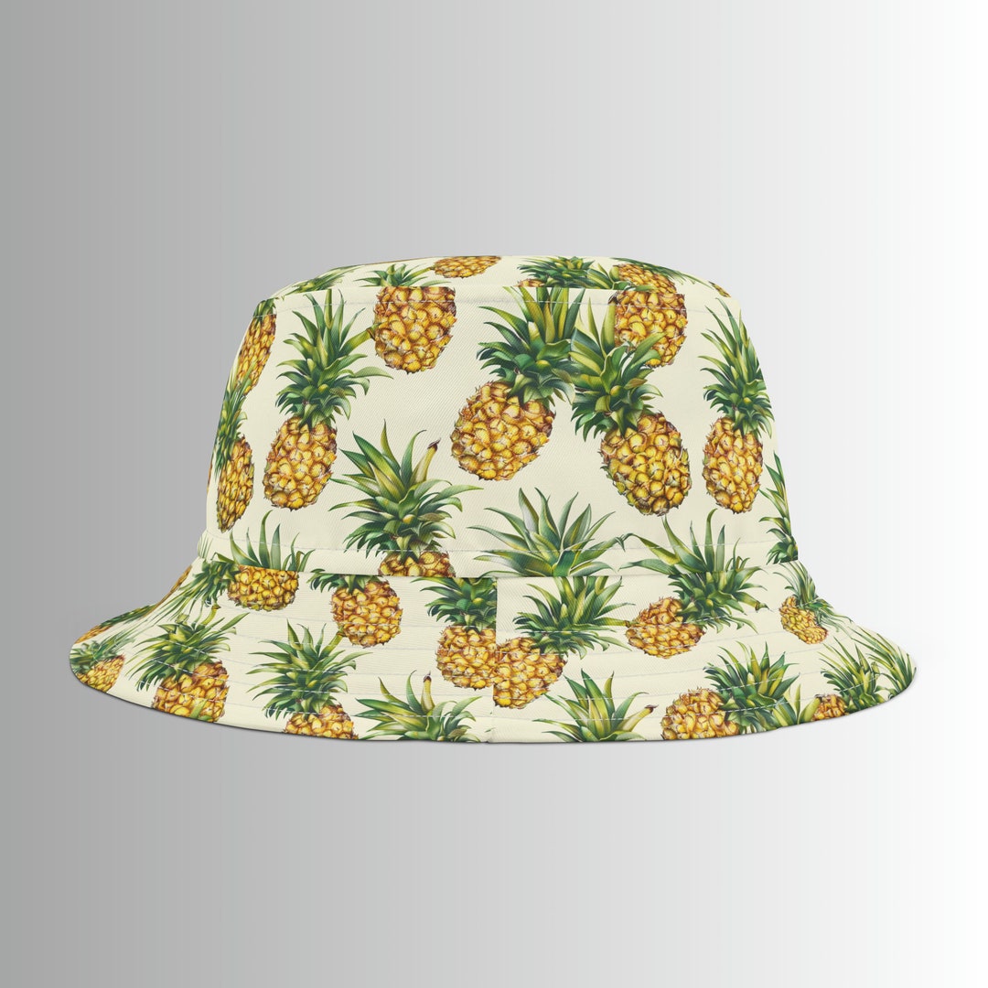 Pineapple Bucket Hat Rave Bucket Hat Custom Bucket Hat Unisex Bucket Hat Festival Clothing Rave ...