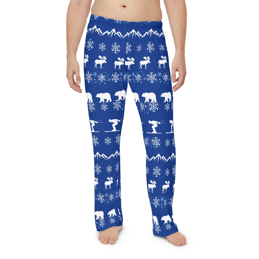 Unisex Ski Pajama Pants Skiing Winter Lounge Pajama Pants Winter ...