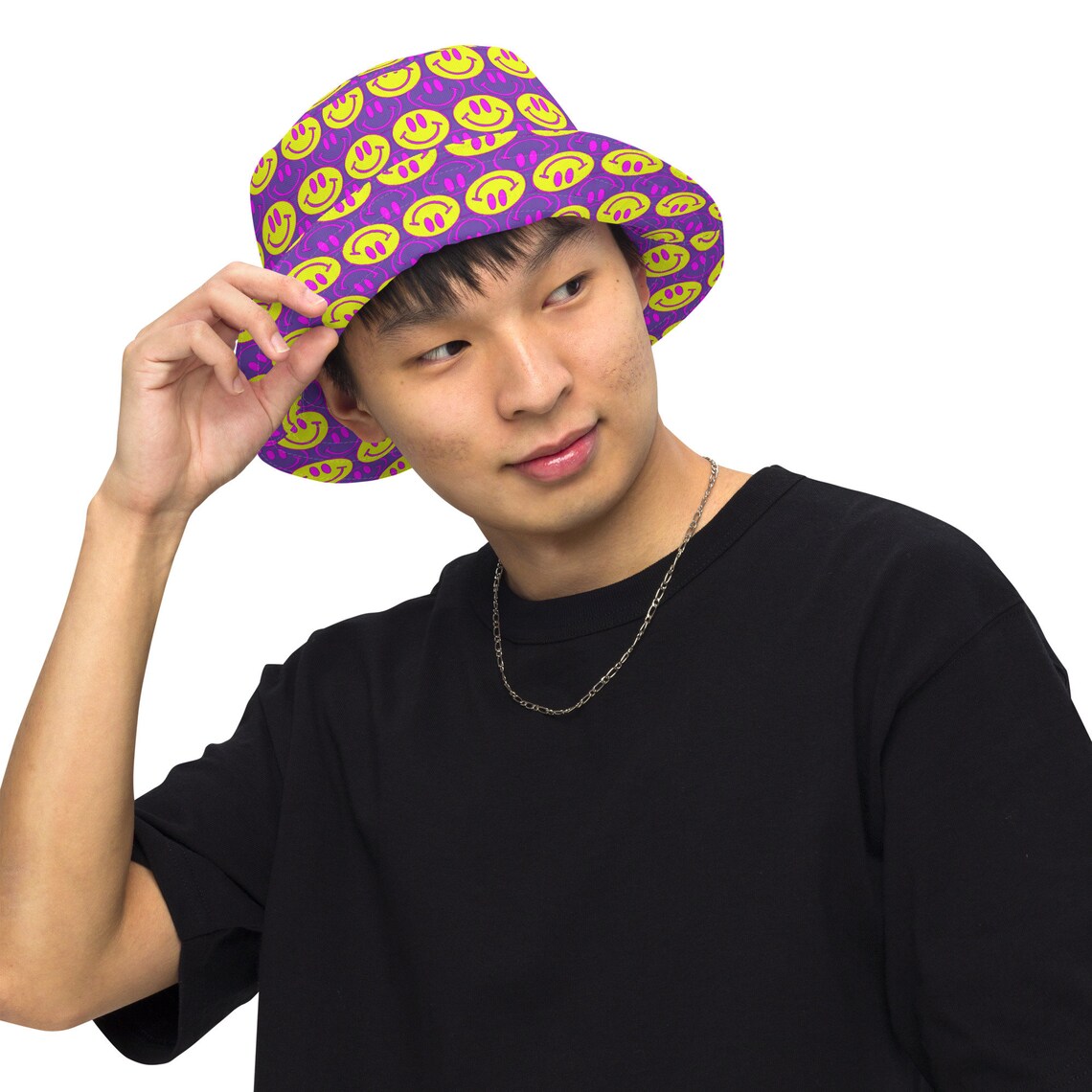 Smiley Face Festival Bucket Hat Rave Bucket Hat Custom Bucket Hat ...