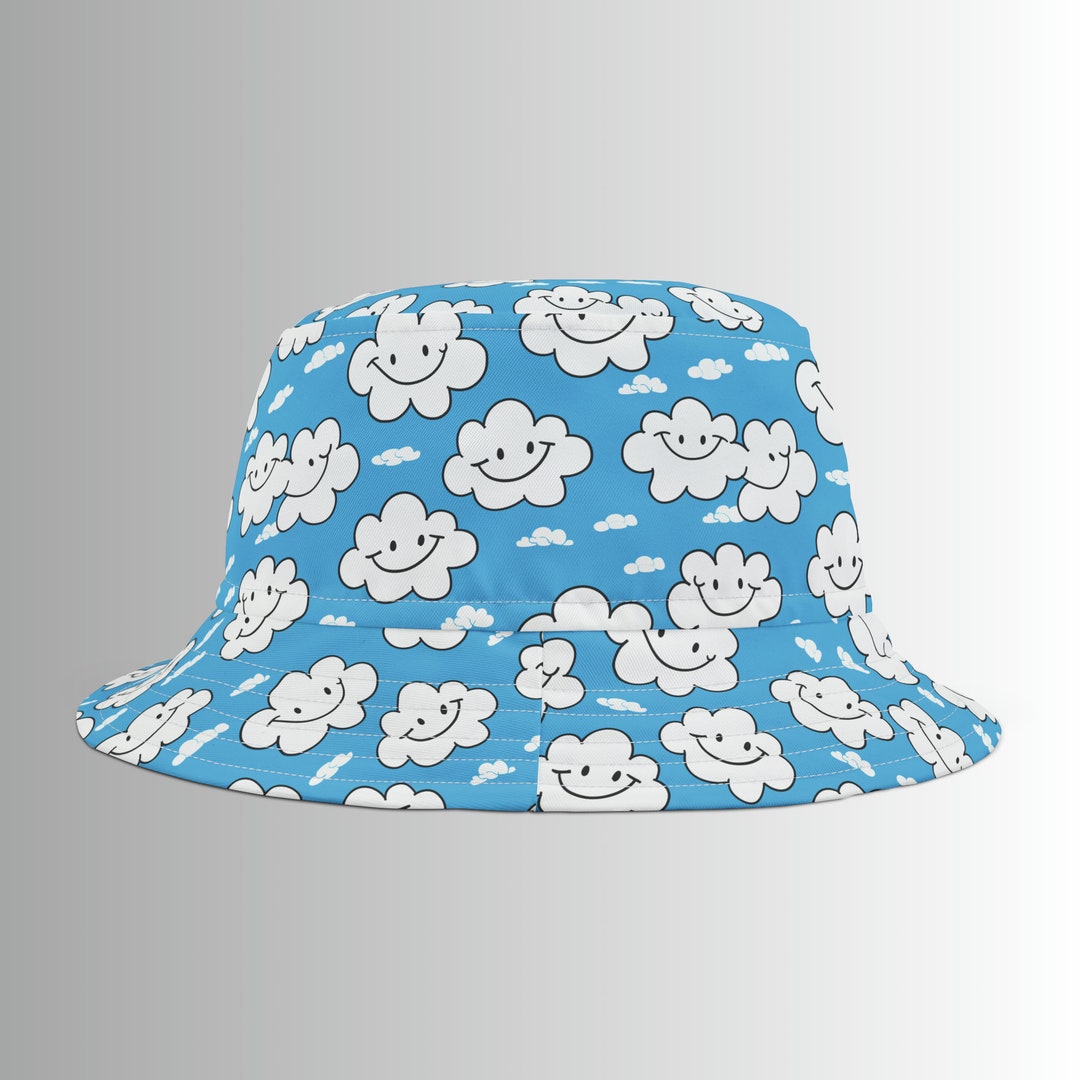Smiley Face Festival Bucket Hat Rave Bucket Hat Custom Bucket Hat ...