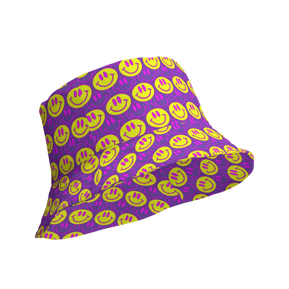 Smiley Face Festival Bucket Hat Rave Bucket Hat Custom Bucket Hat ...
