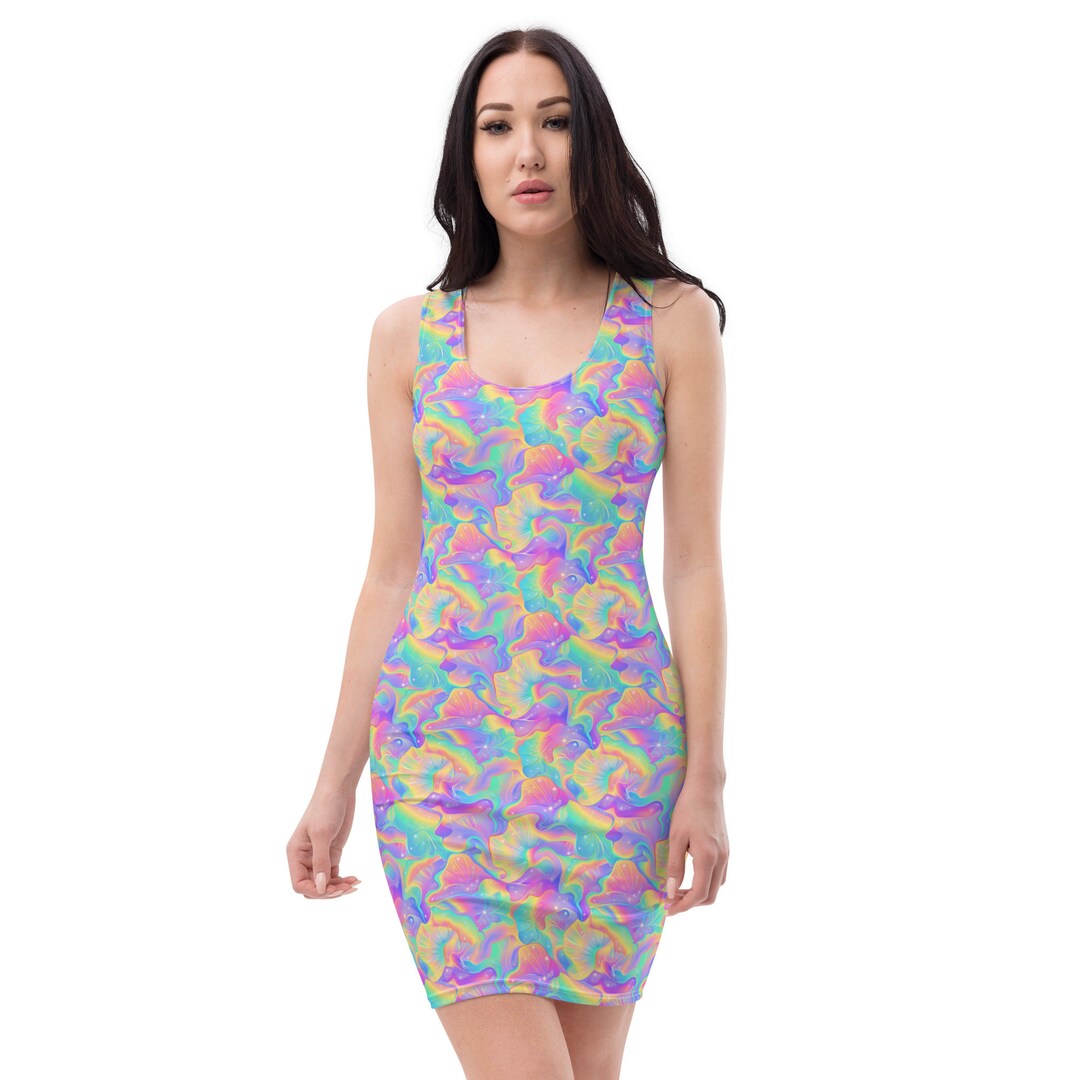 Trippy Mushroom Rave Dress Women's Festival Outfit Rave Set Rave ...