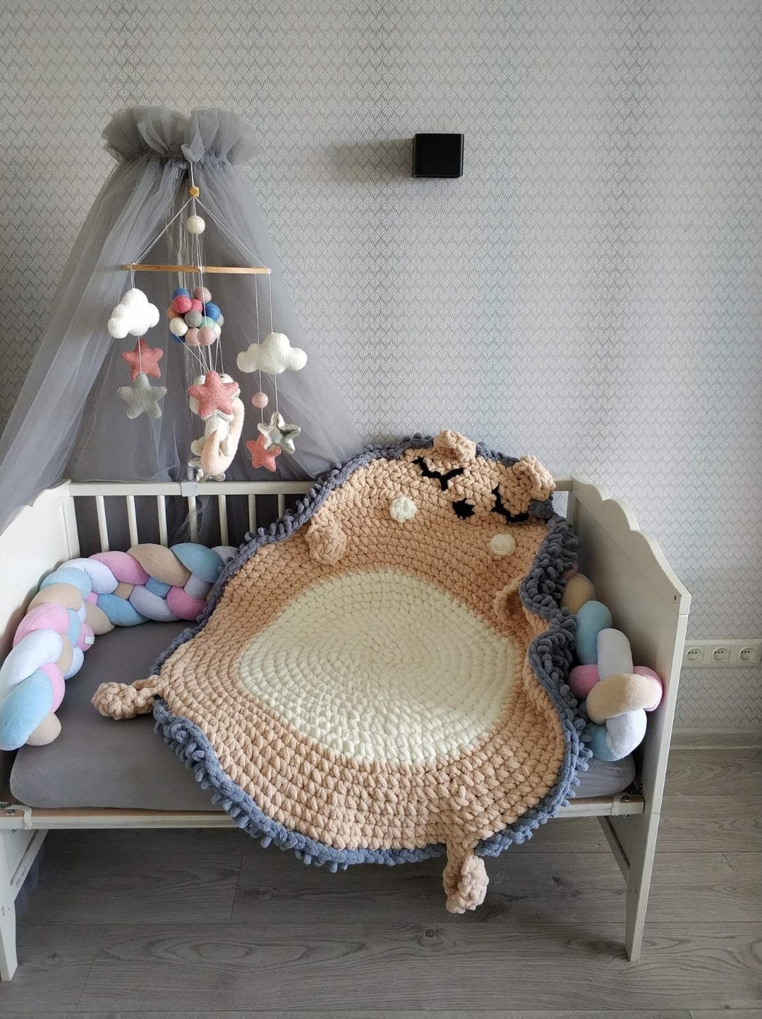 Fluffy Mat Knitted Blanketmatte Crochet Matt Baby Matloop - Etsy