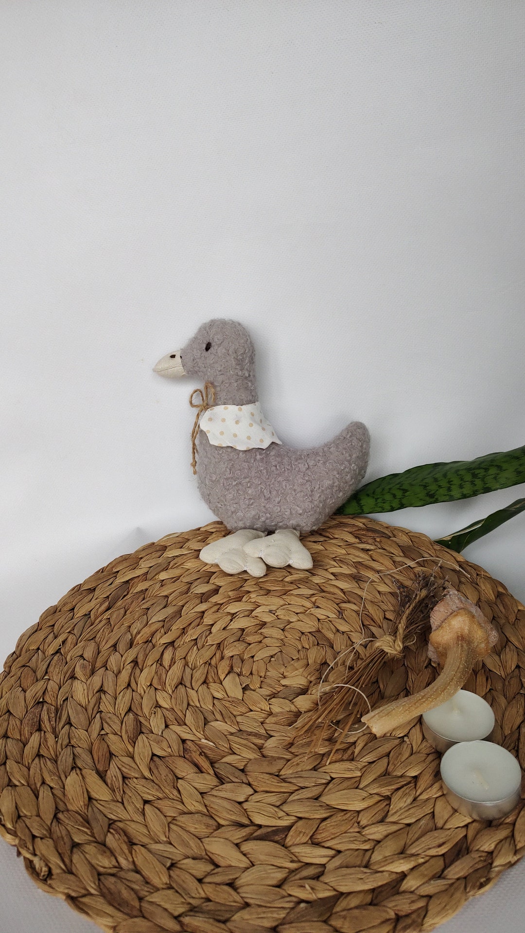 Handmade Bouclé Goose Plush Toy: Soft Animal Lovey - Etsy