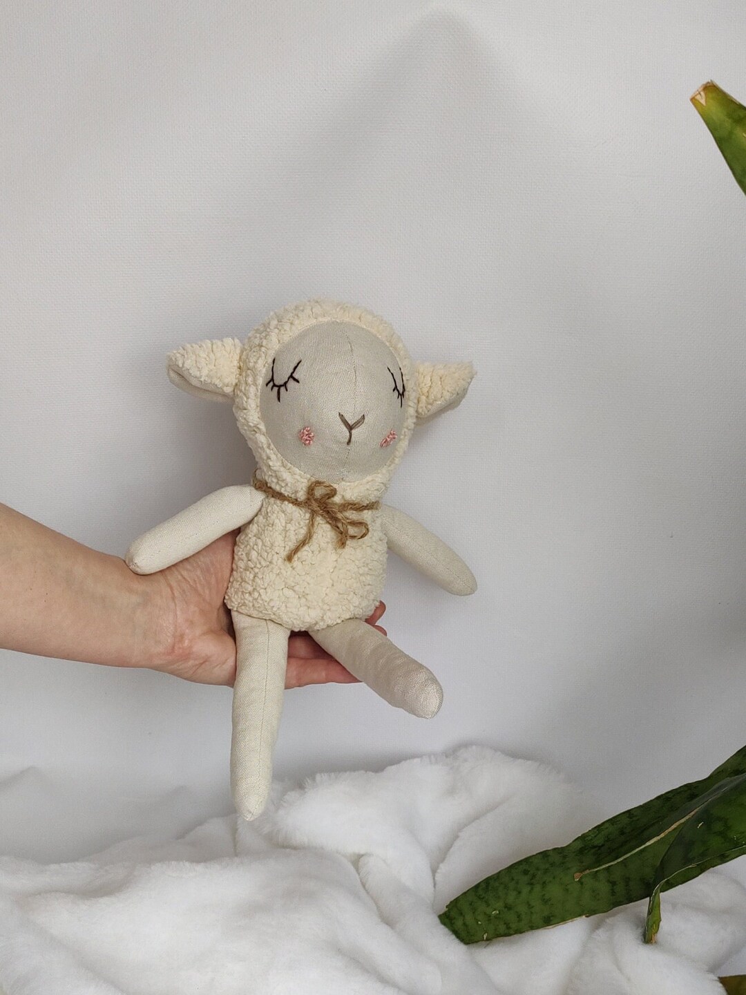 Handmade Lamb Plush Toy: Milk White Sheep Cuddly Toy (30cm) - Etsy