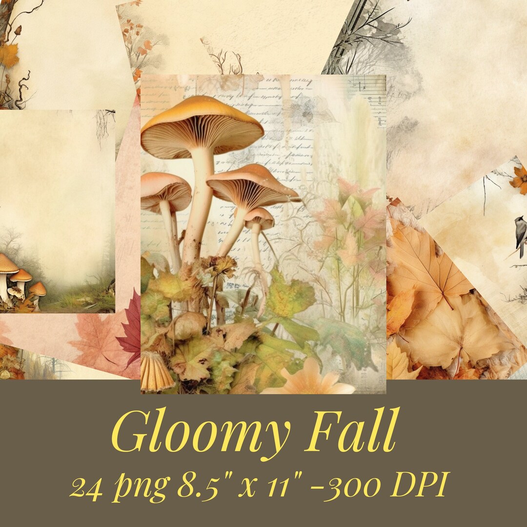 24 Gloomy Autumn Fall Backgrounds 8.5 X 11 Junk - Etsy