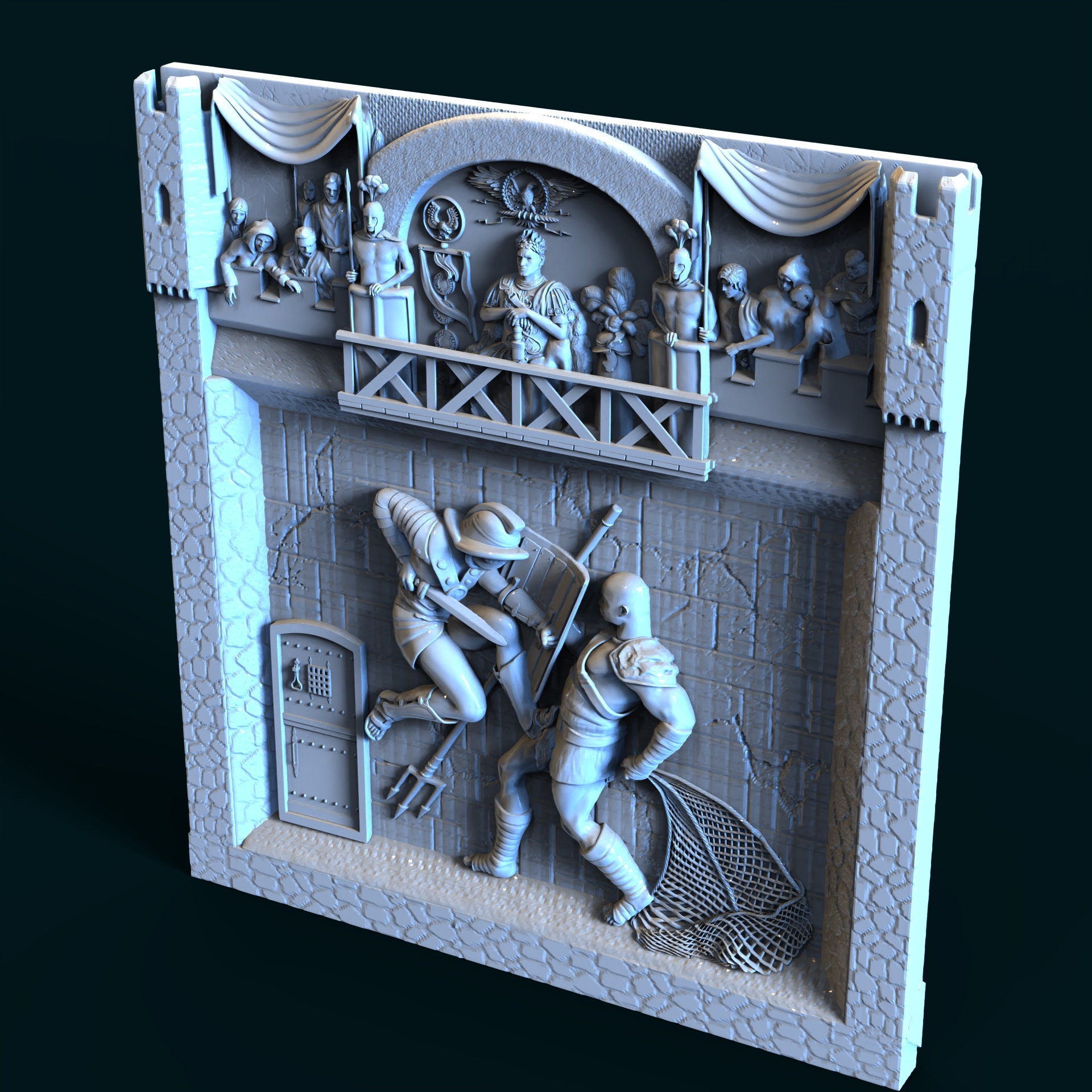 Gladiator Fight_1. 3D Model Stl for CNC Machines and 3D Printers. - Etsy