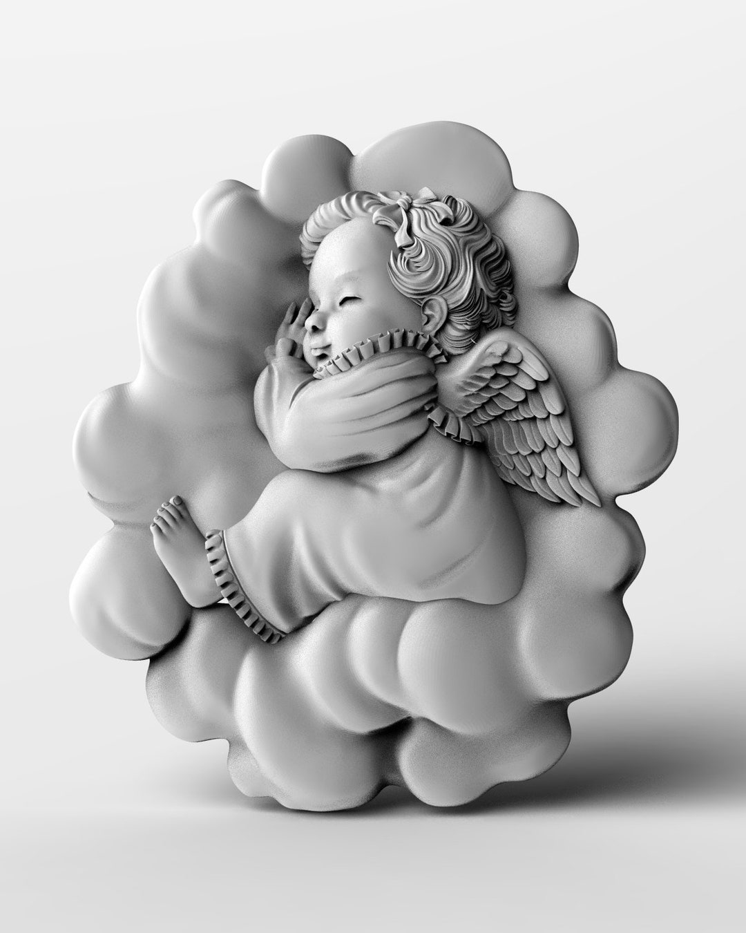 Sleeping Angel. 3D Model Stl for CNC Machines and 3D Printers - Etsy