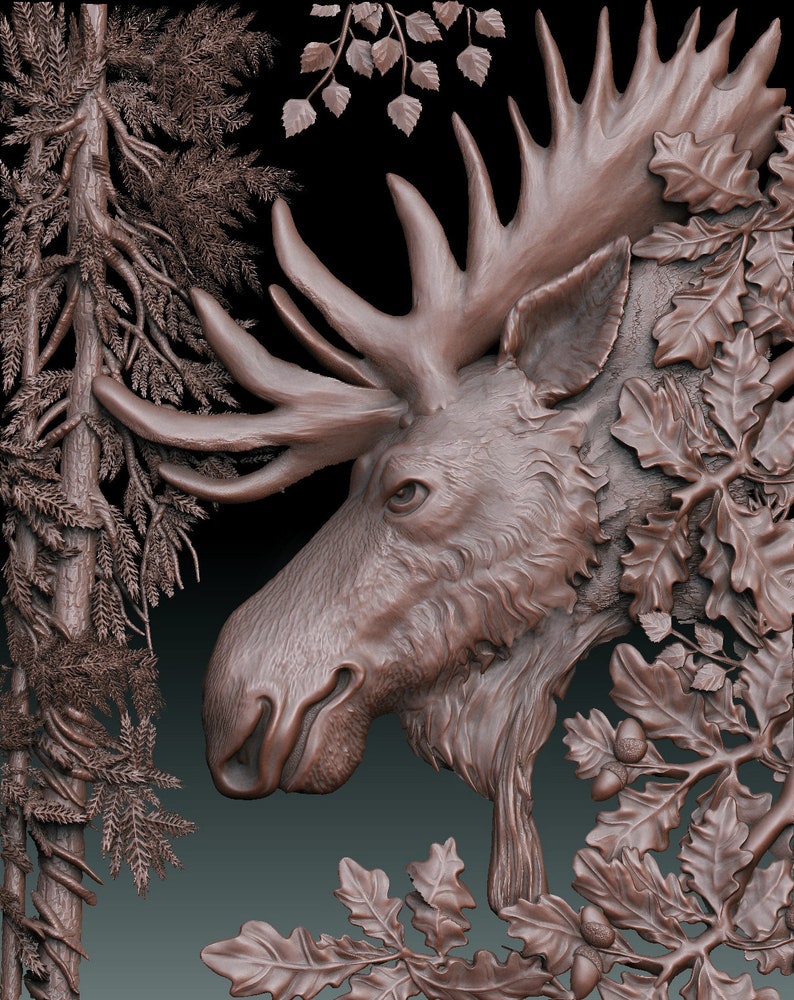 Elk. 3D Model Stl for CNC Machines and 3D Printers. - Etsy