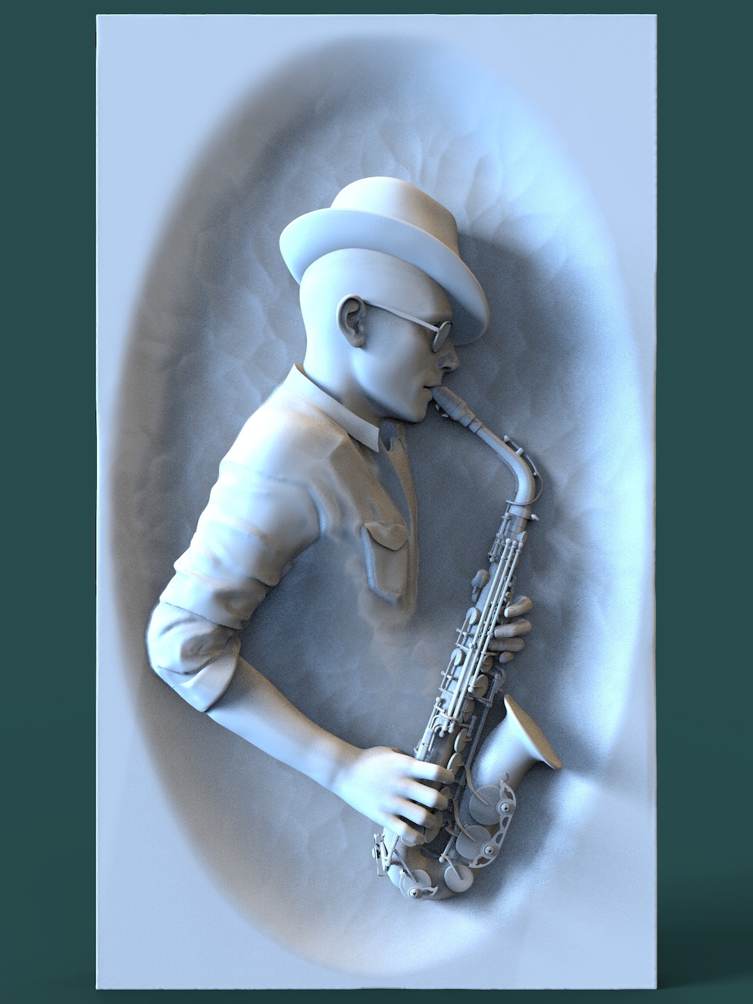 Jazz. Musicians. Saxophonist 3d-model for CNC аnd 3D Printer - Etsy