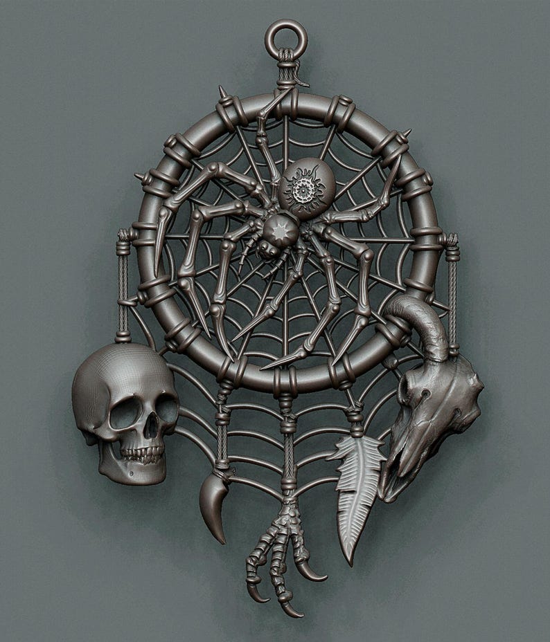 Spider Amulet. 3D STL Model for CNC and 3D Printer - Etsy