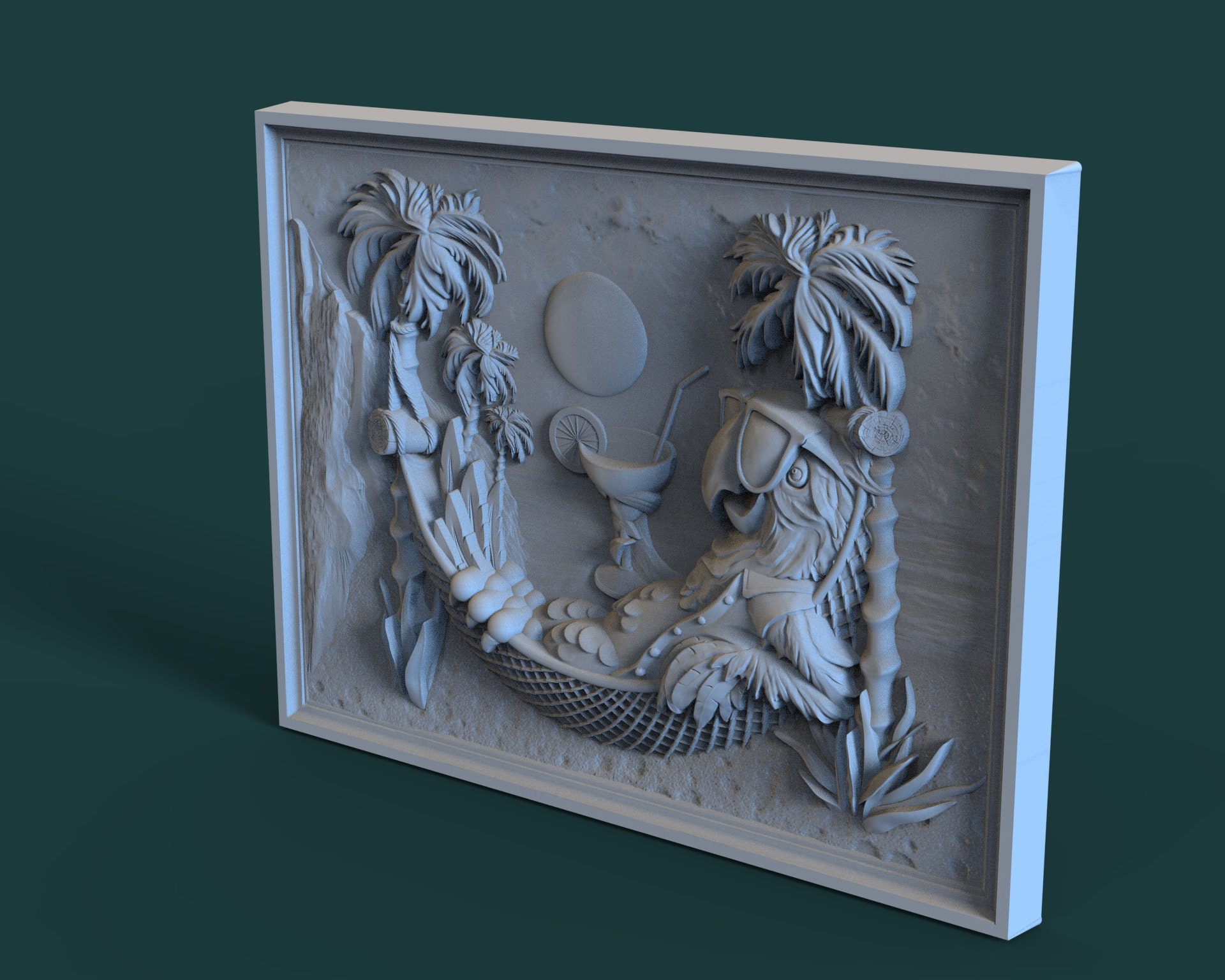 Parrot Resting. 3D STL Model for CNC and 3D Printers - Etsy
