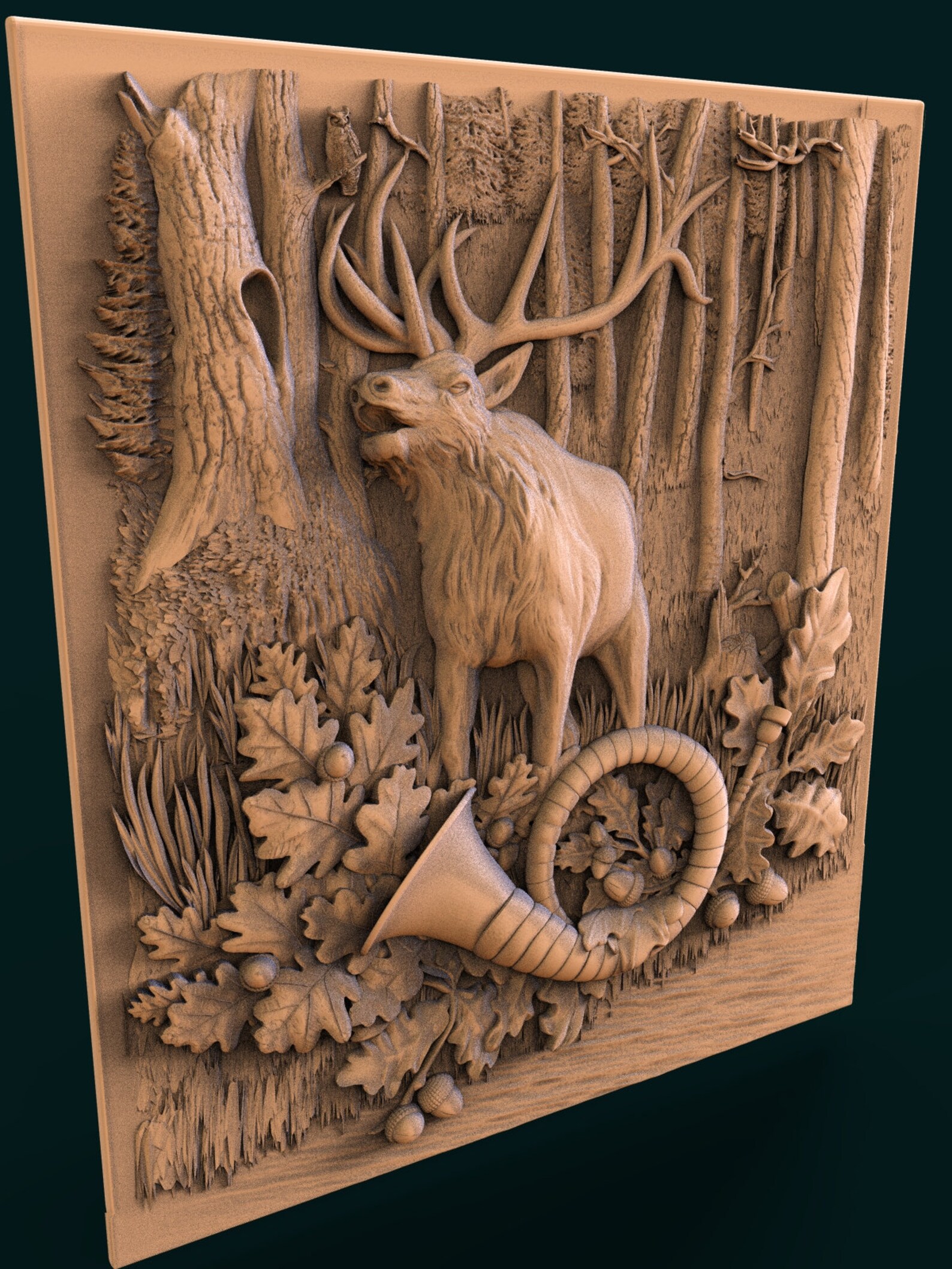 Hunting Panel Deer. 3D Model Stl for CNC Machines and 3D Printers. - Etsy