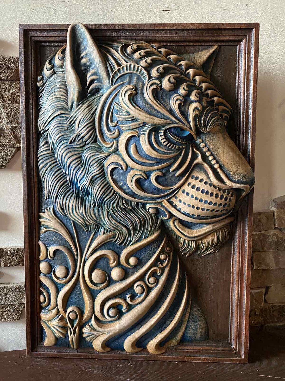 Striped Tiger. 3D Model Stl for CNC Machines and 3D Printers. - Etsy