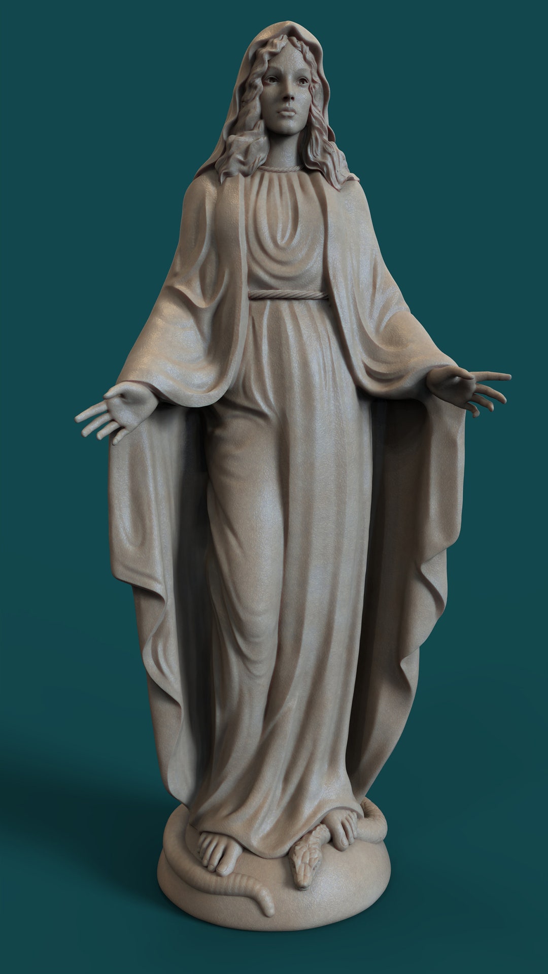 Mother_mary (repaired) (self-intersections Removed). Full 3D STL Model ...